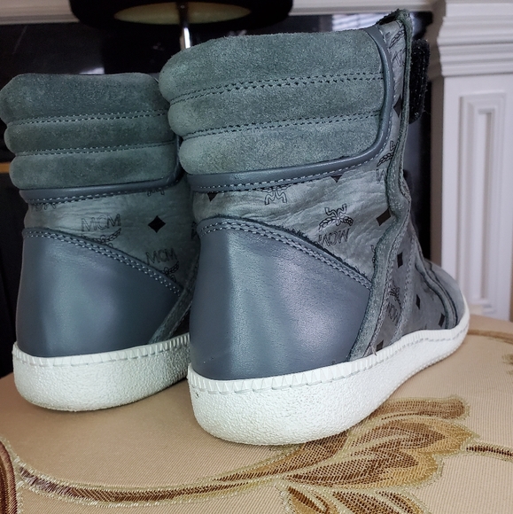 MCM | Shoes | Authentic Mcm Grey Monogram Sneakers | Poshmark